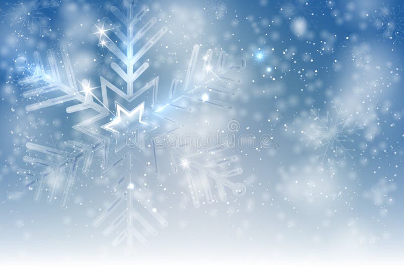 Christmas Background with Abstract Snowflakes Stock Vector ...