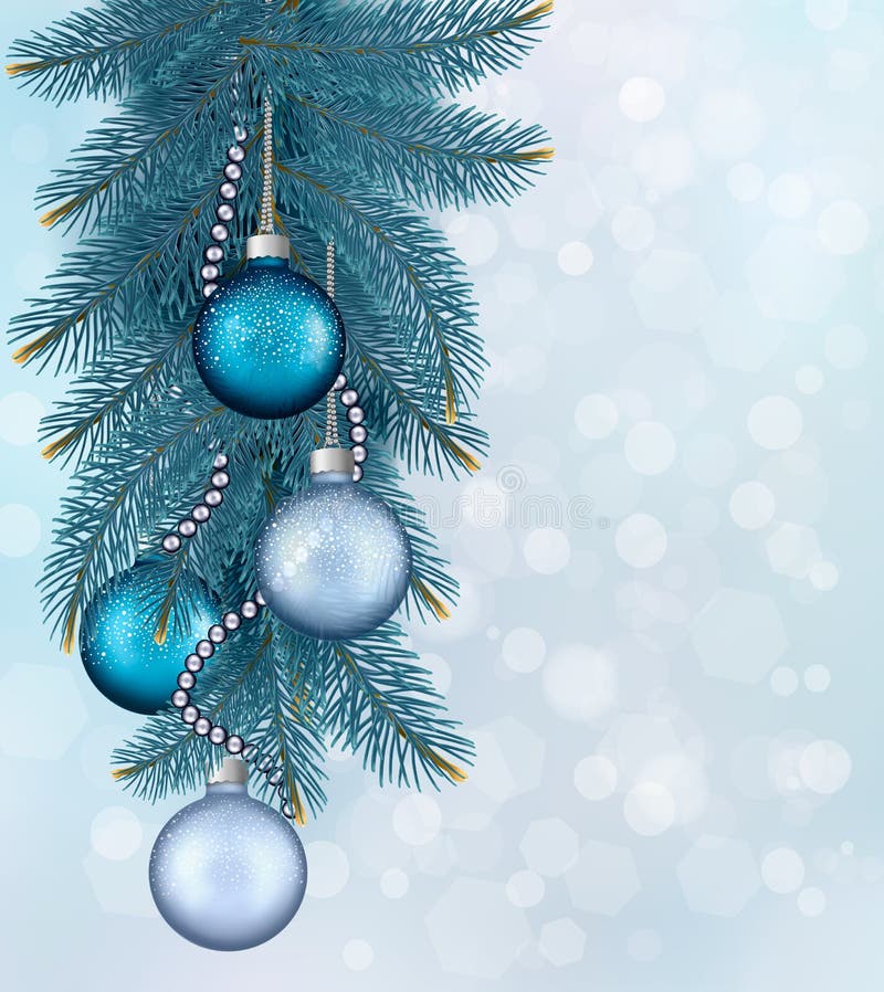 Christmas Background With Balls Stock Vector - Illustration of concept ...