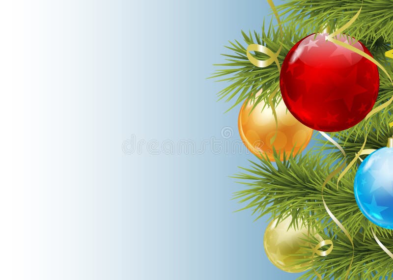 Christmas Background with Balls. Vector. Stock Vector - Illustration of ...