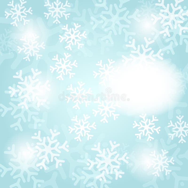 Gradient Blue Winter Square Banner Background with Snowflake Stock ...