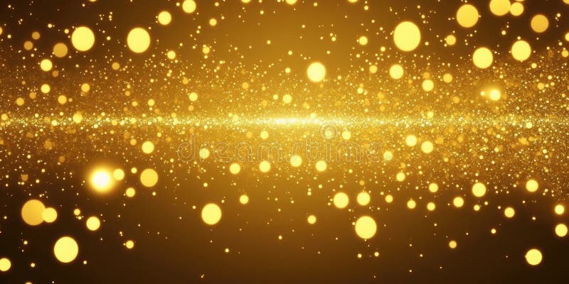 Christmas Background of Bright Glowing Golden Lights. Generative Ai ...