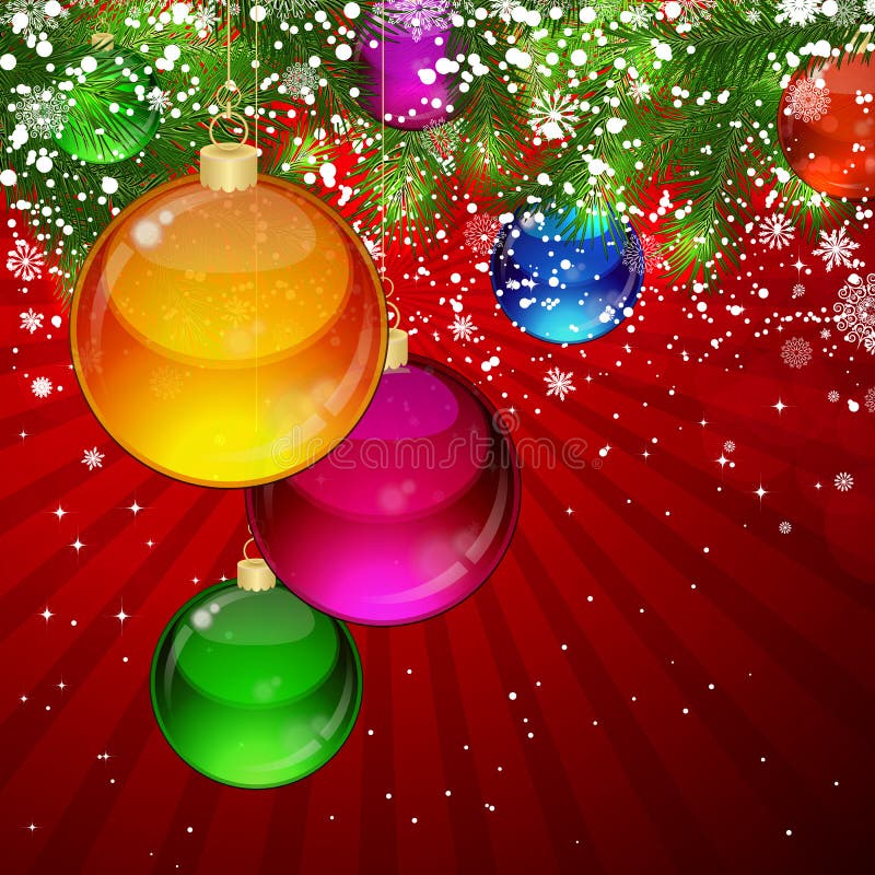 Christmas Background with Christmas Balls. Stock Vector - Illustration ...