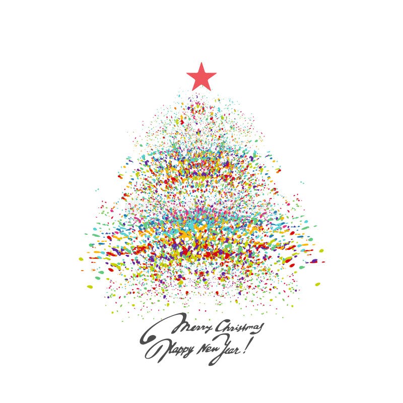 Christmas Background with Colorful Splash. Stock Vector - Illustration ...