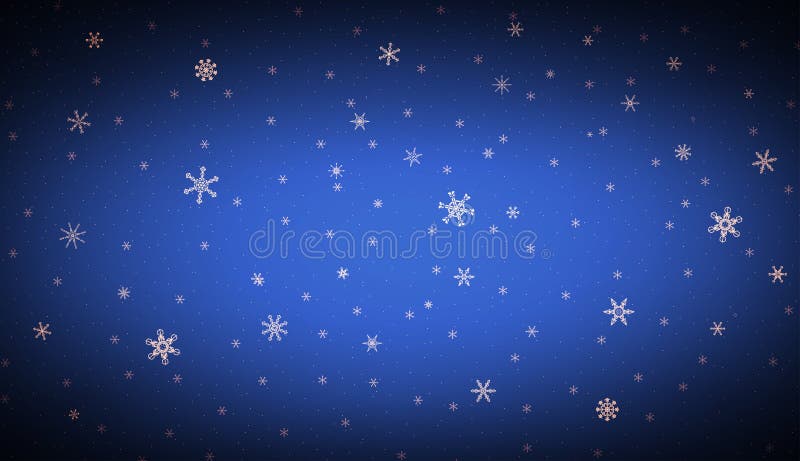 Christmas Background in Dark Blue Color with Small Snowflakes Stock ...