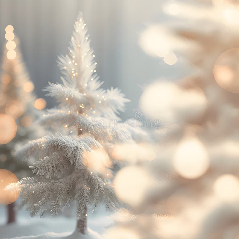 Christmas Background with Decorated Fir Tree, Neural Network Generated ...