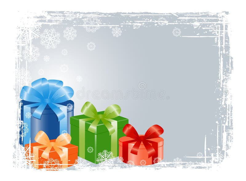 Giftbox with ribbon. stock vector. Illustration of seasonal - 6470277