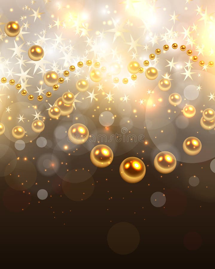 Christmas Background with Gold Star Stock Vector - Illustration of ...