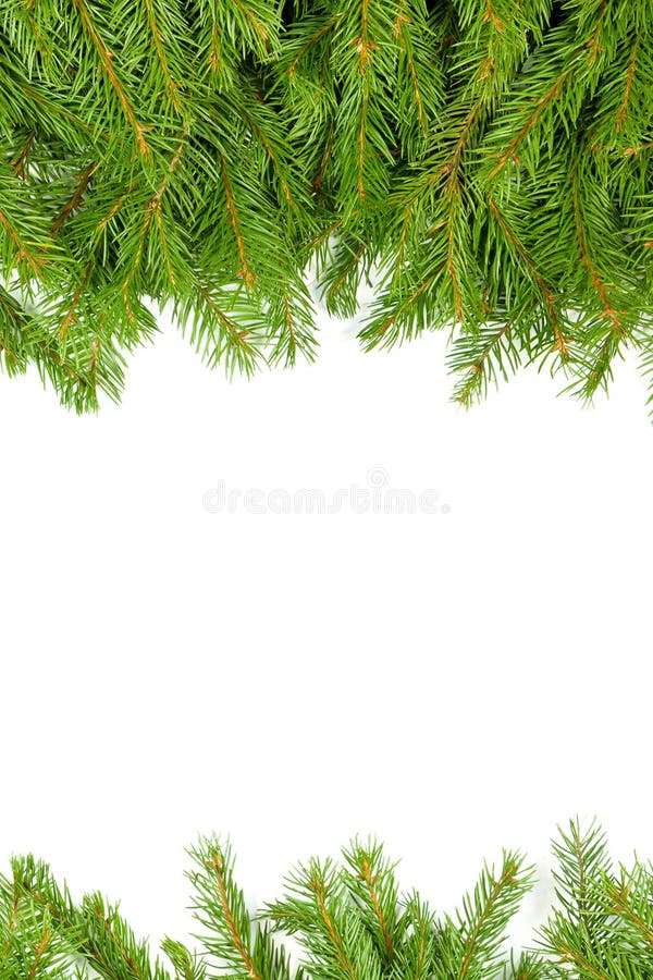 Christmas Framework with Fir Twigs and Glass Balls Stock Vector ...
