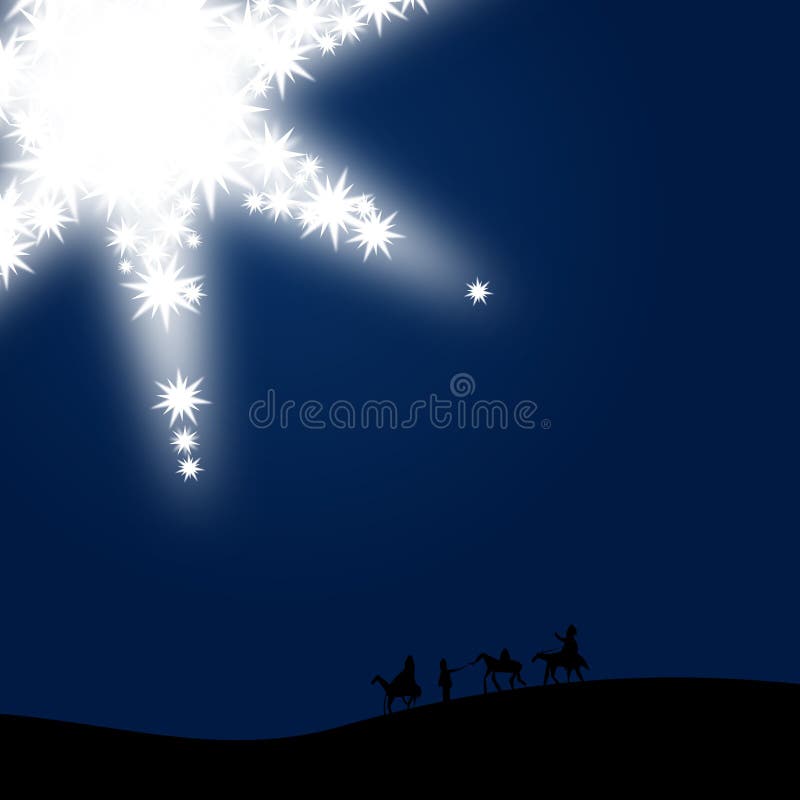 Christmas Background with Falling Stars. Stock Illustration ...