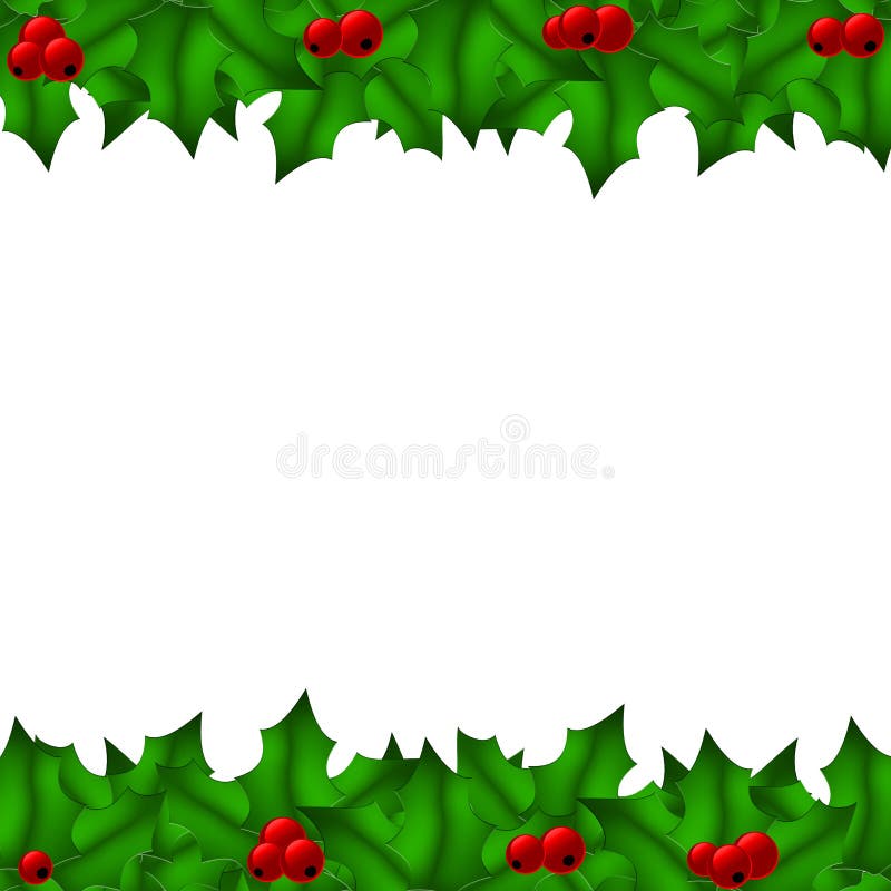 Holly Frame stock illustration. Illustration of seasonal - 5921867