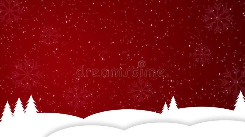 Christmas Background Loop Snowflakes Red Background, Motion Animated ...