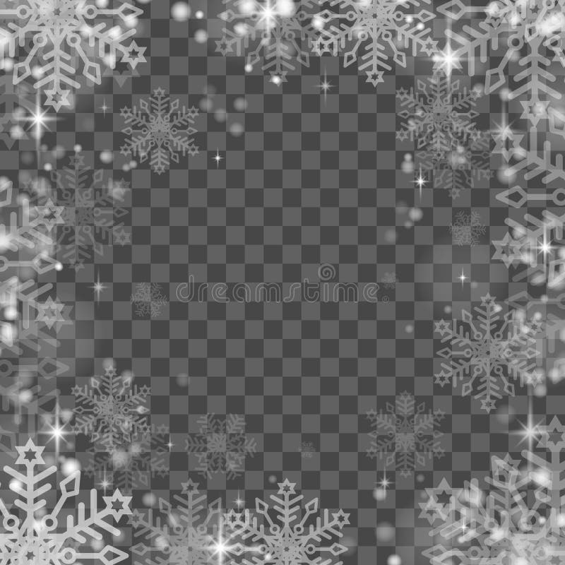 Christmas Background Made of Many Layers of Snowflakes of Different ...
