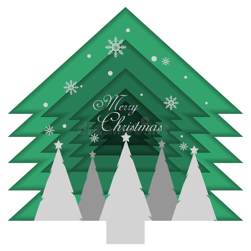 Background Christmas with Paper Cut Style Stock Vector - Illustration ...