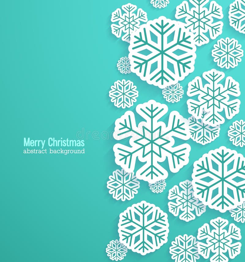 Christmas Background with Paper Snowflakes. Stock Vector - Illustration ...