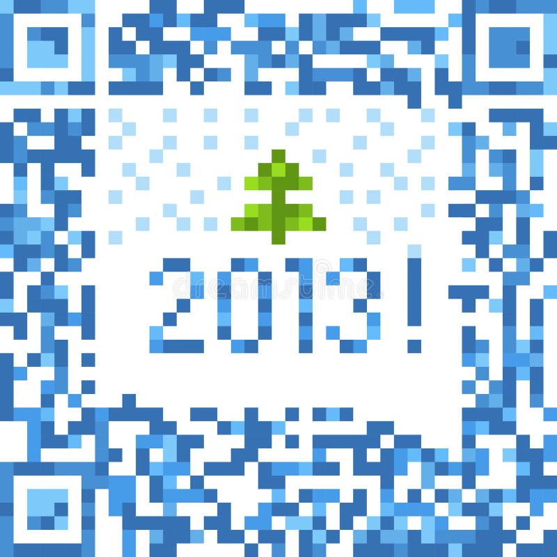 Christmas Background of Qr-code Stock Vector - Illustration of computer ...