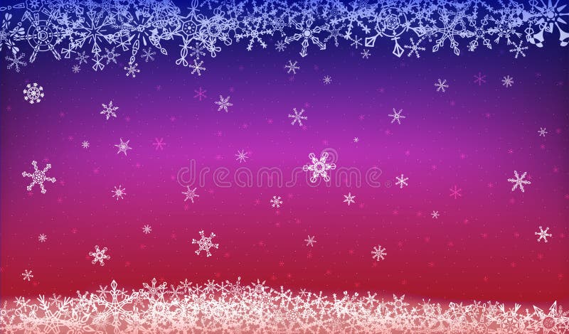 Christmas Background in Red-blue Color with Christmas Elements Stock ...