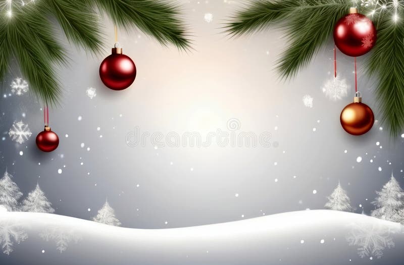 Christmas Background with Snowflakes and Christmas Tree Stock ...