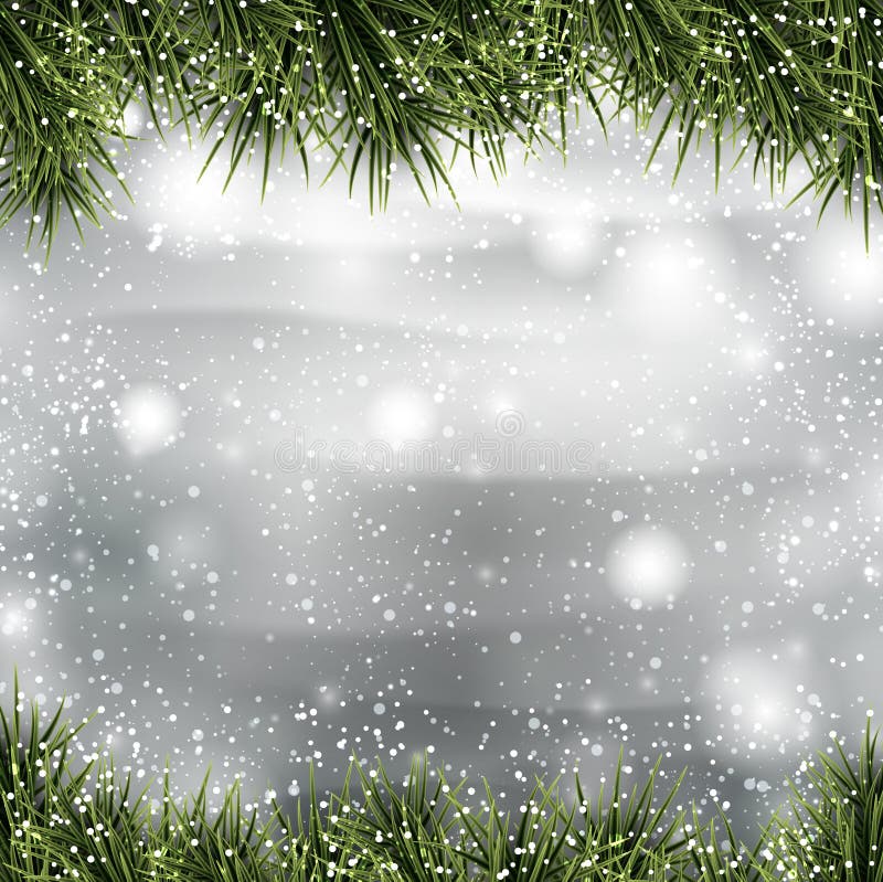 Christmas Background with Spruce Branches. Stock Vector - Illustration ...