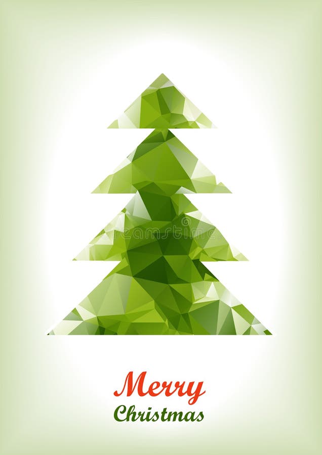 Christmas Background with Triangles Tree Stock Vector - Illustration of ...