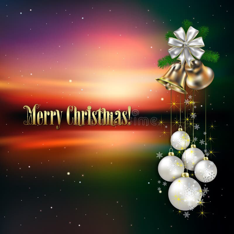 Christmas Background with White Decorations Stock Vector - Illustration ...