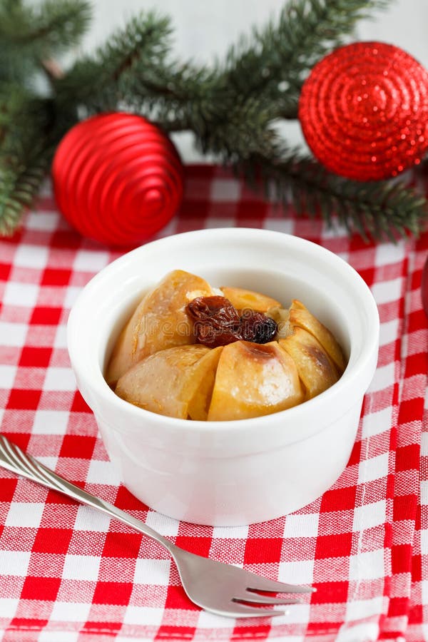 Christmas Baked Apple stock photo. Image of apple, dish - 21151444