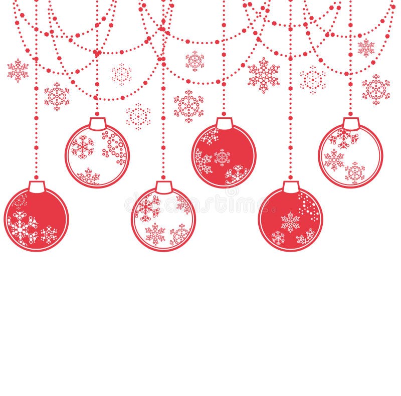 Christmas Ball with Curly Ribbon Stock Vector - Illustration of ...