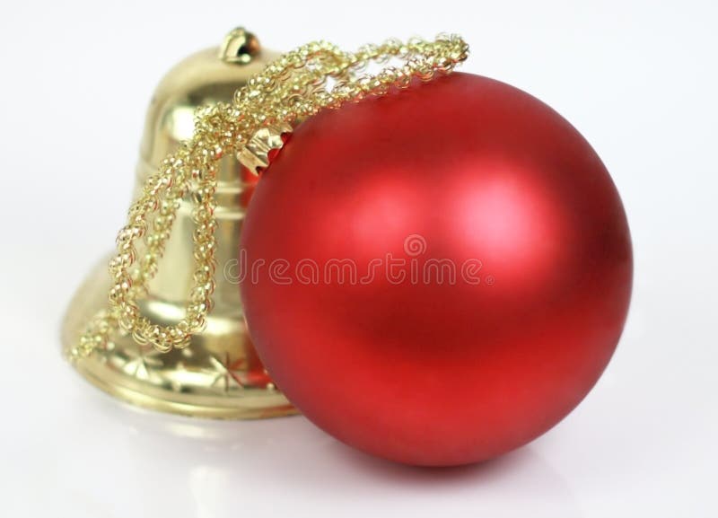 Christmas ball and bell stock photo. Image of celebration - 11956848