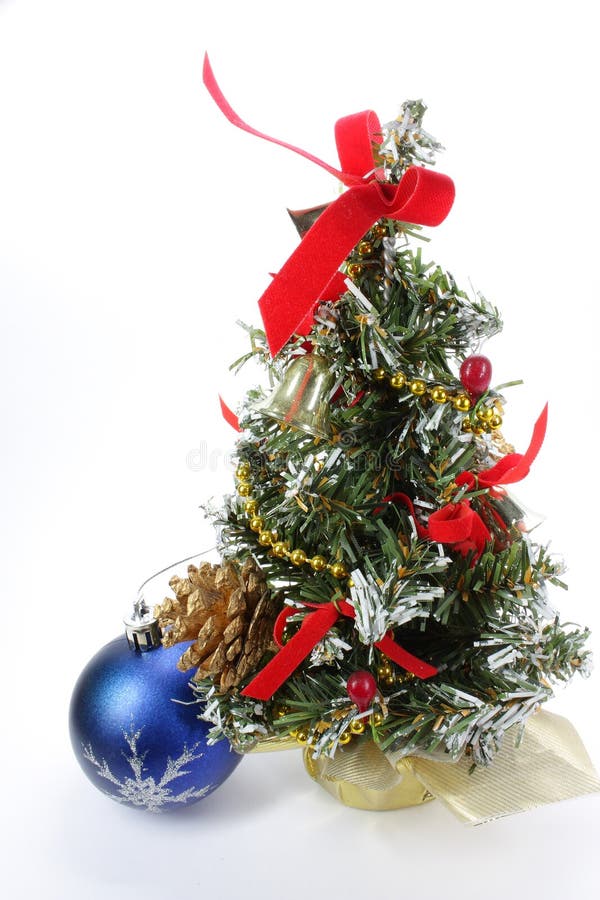 Christmas Ball and Christmas Tree Stock Photo - Image of xmas, year ...
