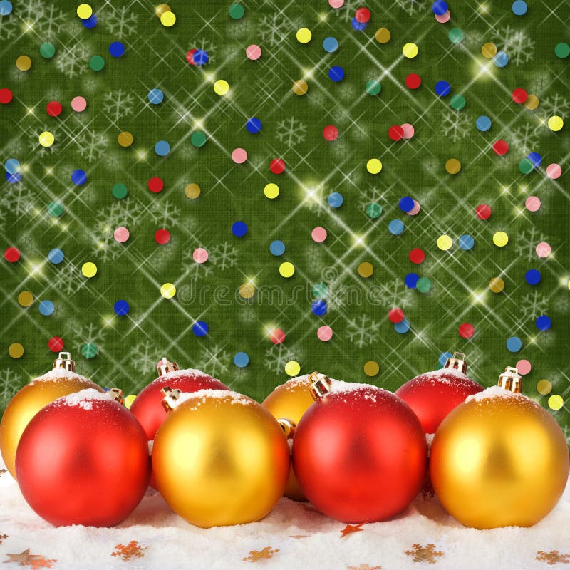 Christmas Ball with Greeting Card Stock Photo - Image of frame, navidad ...