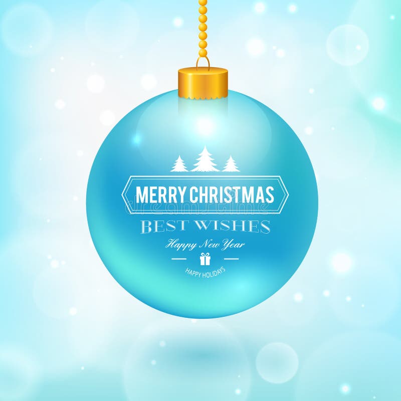 Christmas ball with logo stock vector. Illustration of ball - 61000731