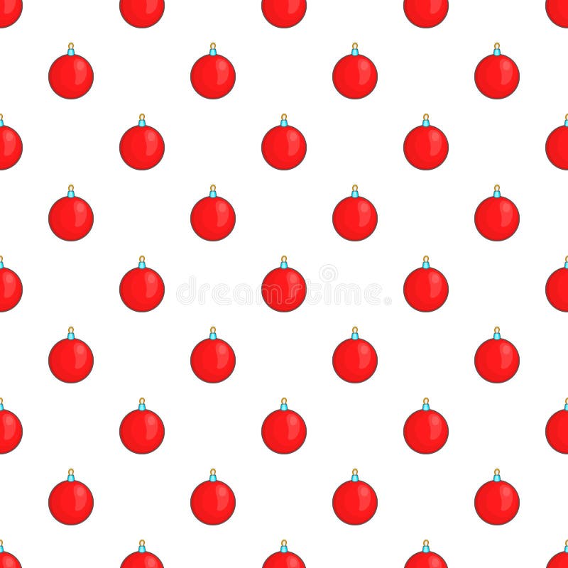Christmas Ball Pattern, Cartoon Style Stock Vector - Illustration of ...