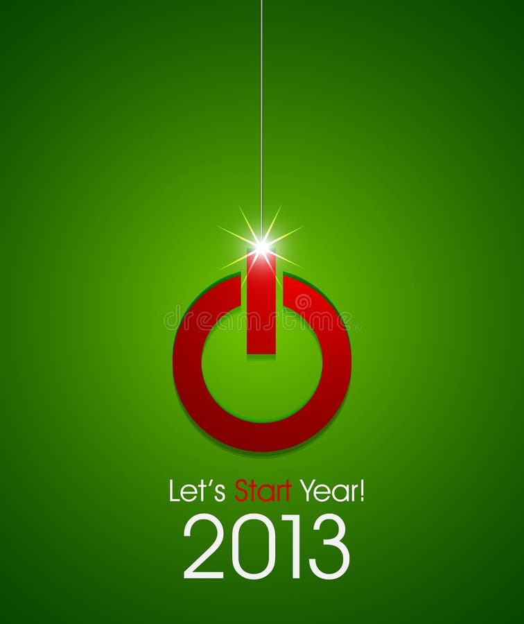 Christmas Ball Power Button Stock Vector - Illustration of counter ...