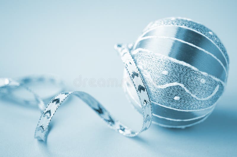 Christmas ball with ribbon stock image. Image of ball - 21991477