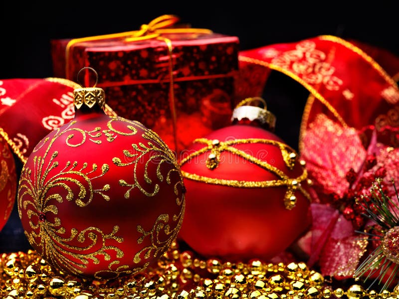 Christmas ball and ribbon. stock image. Image of ribbon - 22146847