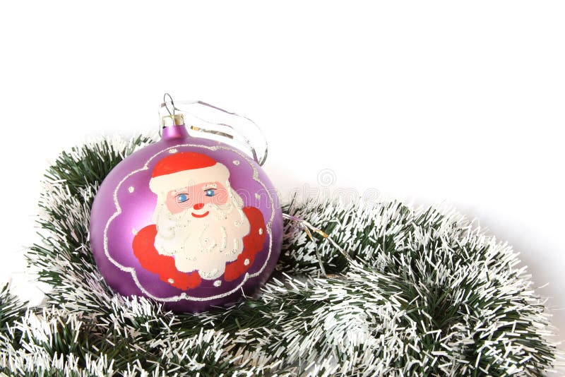 Christmas Ball with Santa Claus Stock Image - Image of glasses, glitter ...