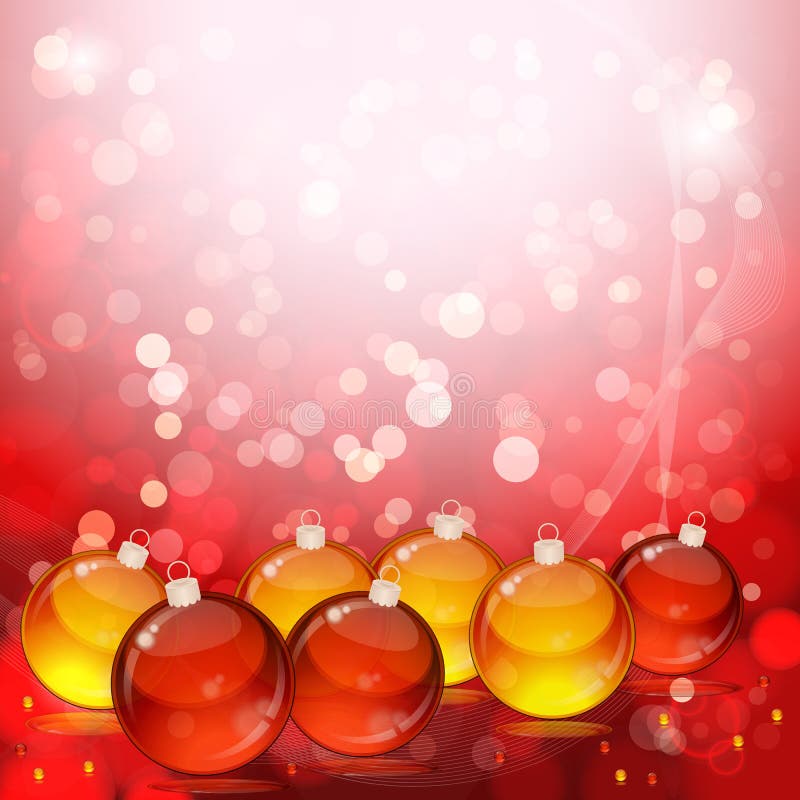 Christmas Balls on Abstract Light Background. Stock Vector ...