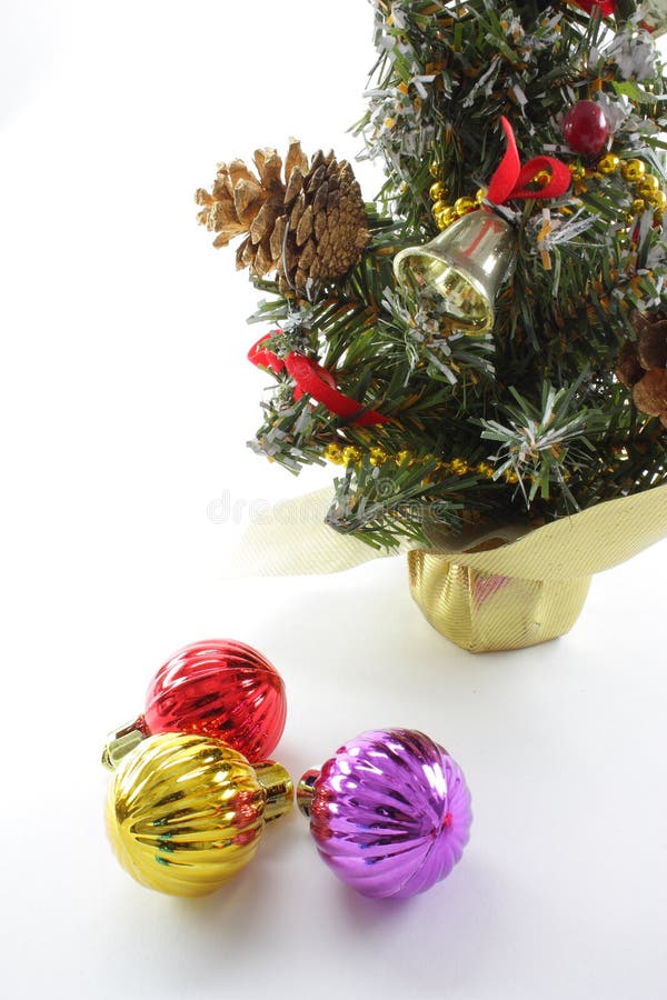 Christmas Balls and Christmas Tree Stock Image - Image of december ...