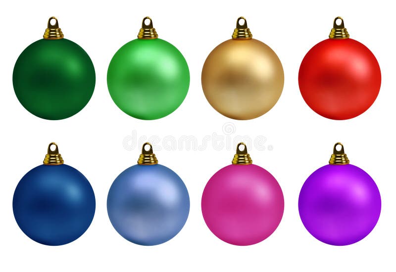 Christmas Balls of Different Colors in a Box. Close-up Stock Image ...