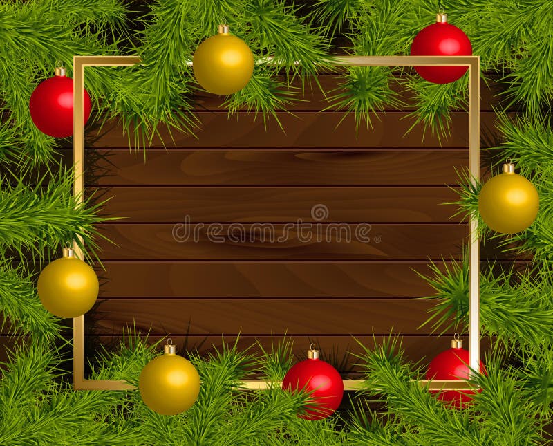 Christmas Balls Frame, Illustration Stock Illustration - Illustration ...