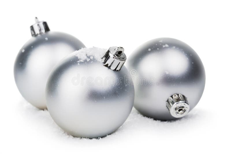 White Gift Box Tied with Red Ribbon and Christmas Ball Isolated Stock ...