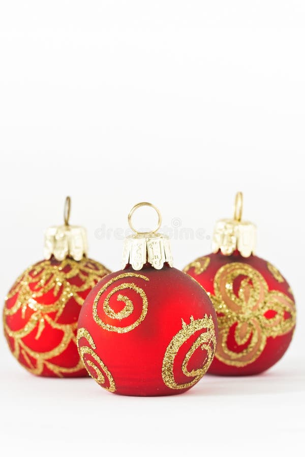 Red and Gold Christmas Balls III Stock Photo - Image of decorative ...