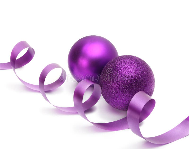 Christmas balls and ribbon stock image. Image of decoration - 17271585
