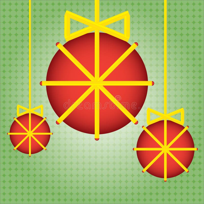 Christmas Balls Ribbon Illustration Stock Vector - Illustration of ...