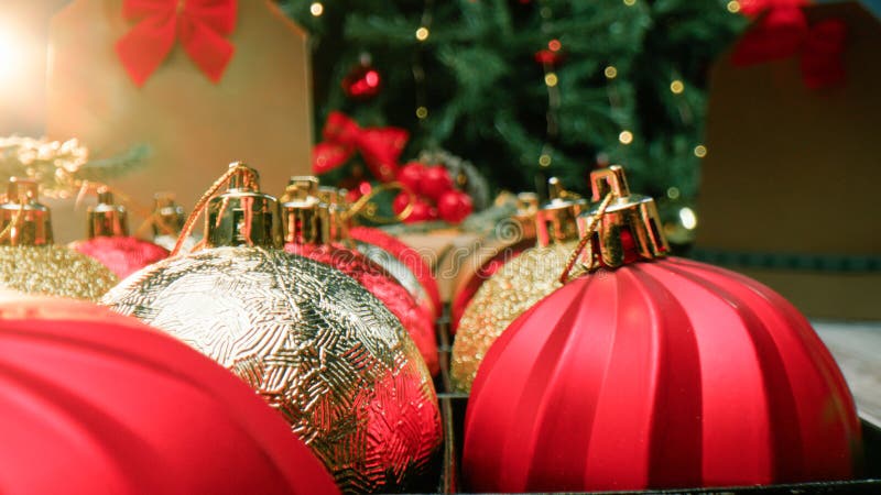 Christmas Balls Under the Tree Stock Photo - Image of shiny, decoration ...