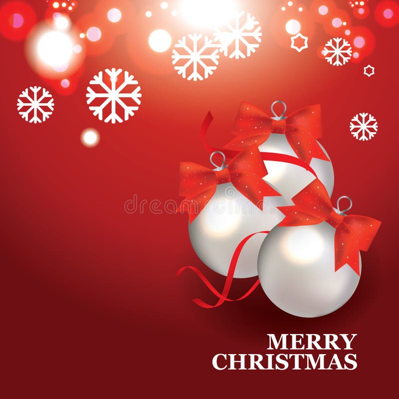 Christmas Banner with Christmas Balls Stock Vector - Illustration of ...
