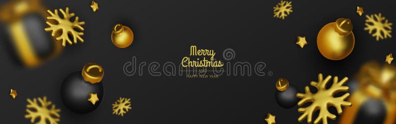 Christmas Banner with Gift Boxes. Header Poster for Website Stock ...