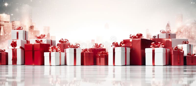 Christmas Banner with Gifts Stock Illustration - Illustration of gifts ...