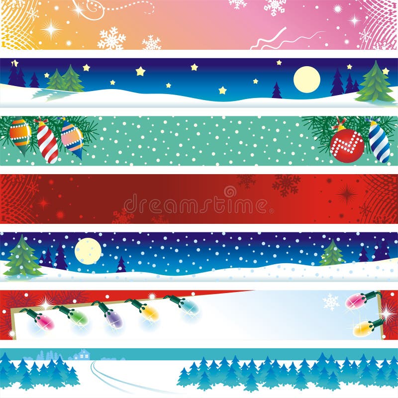 Christmas banners stock vector. Illustration of banner - 3844522