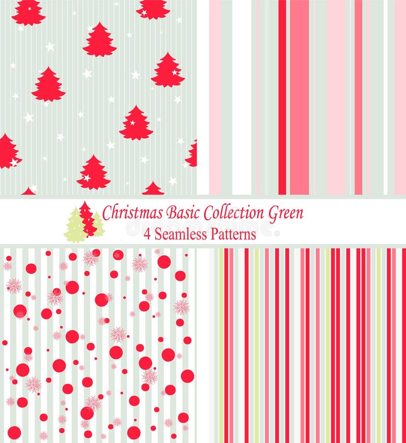 Christmas Basic Collection Red Seamless Pattern Collection, Great for ...
