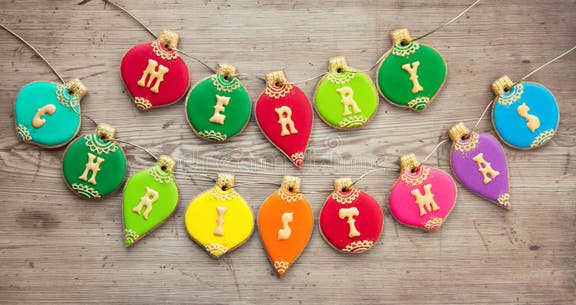 Christmas bauble cookies stock image. Image of home, bauble - 35234883